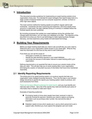 AMI Asset Tracking Guide | PDF