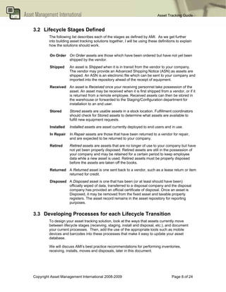 AMI Asset Tracking Guide | PDF