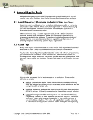 AMI Asset Tracking Guide | PDF