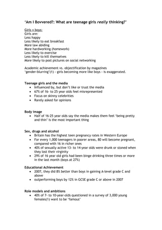 Am I bovvered notes | PDF