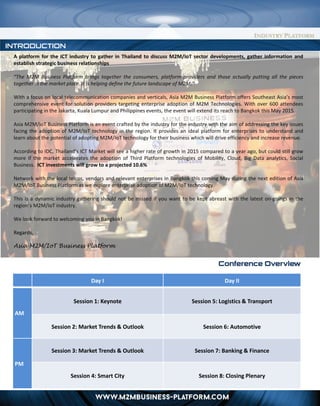 Asia M2M/IOT Business Platform, 28-29 May, Bangkok | PDF