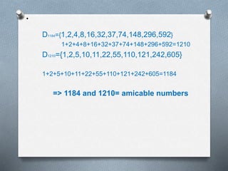 Amicable numbers | PPTX