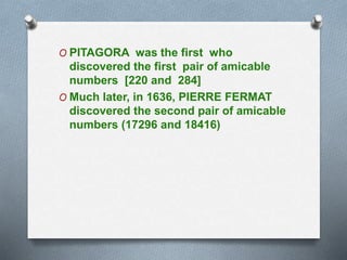 Amicable numbers | PPTX