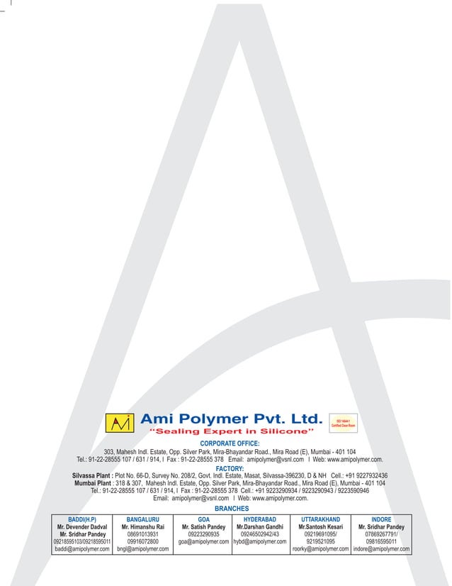 Ami Polymer Pvt Ltd | PDF | Chemistry | Science