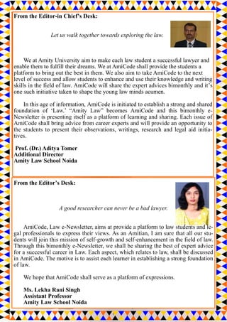 Ami code e newsletter-may 2018_amity law school noida | PDF