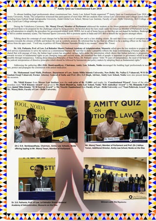 Ami code e newsletter-nov 2018_amity law school noida | PDF