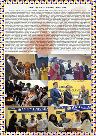 Ami code e newsletter-sept 2018_amity law school noida | PDF