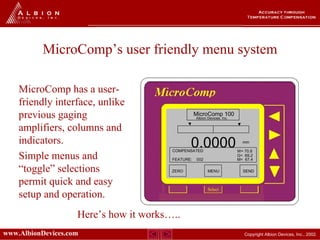 Albion Devices, Inc Micro Computer Gaging System | PPT