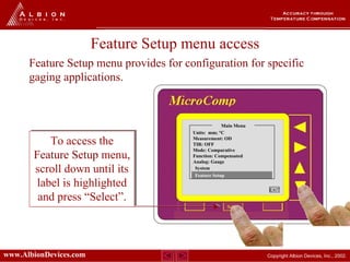 Albion Devices, Inc Micro Computer Gaging System | PPT