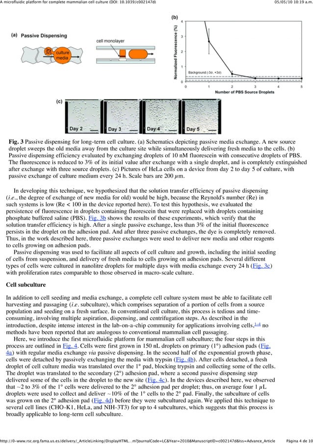A microfluidic platform for complete mammalian cell culture | PDF