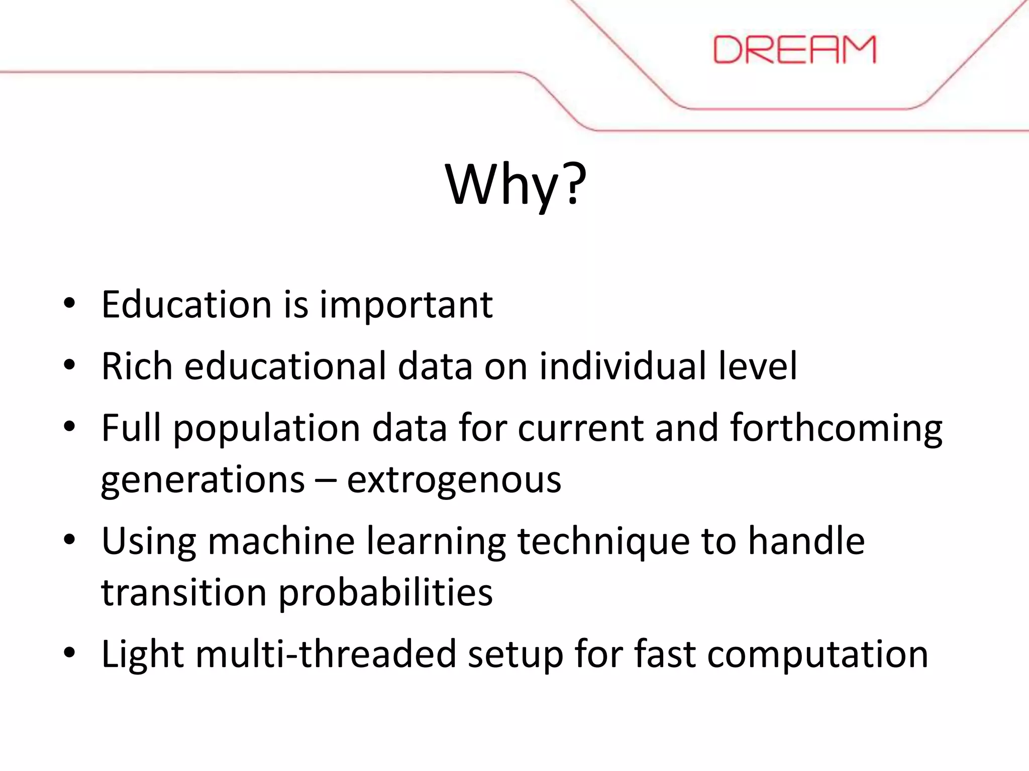 A Microsimulation Model For Forecasting Education Pptx Technology And Computing