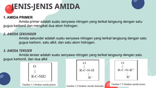 KIMIA ORGANIK UNIVERSITAS, SENYAWA ORGANIK AMIDA | PPTX