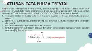 KIMIA ORGANIK UNIVERSITAS, SENYAWA ORGANIK AMIDA | PPTX
