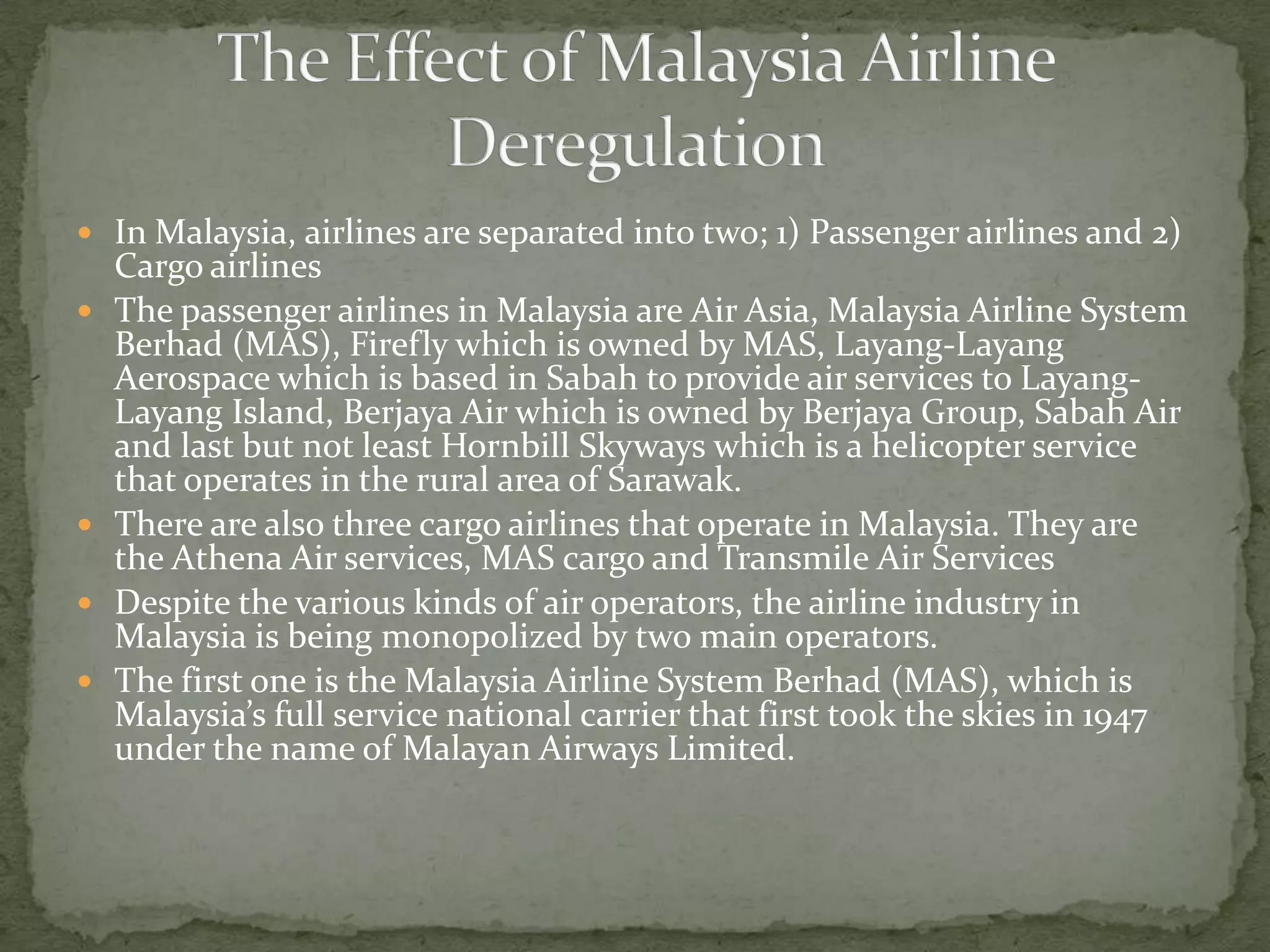 airline deregulation | PPT