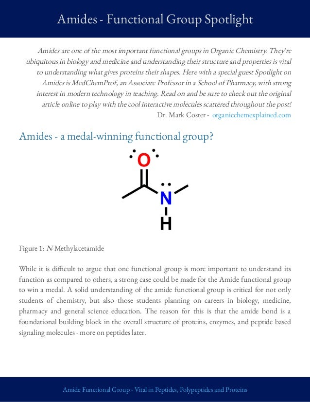 Amides - Functional Group Spotlight - Organic Chemistry Explained