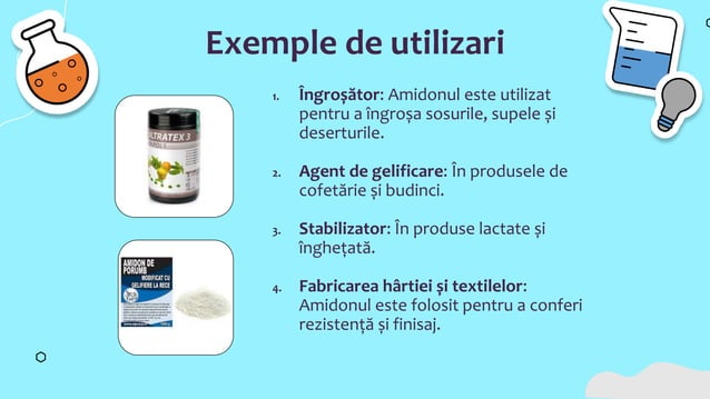 Analiza Chimică a Amidonului: Structură și Funcționalitate | PPTX