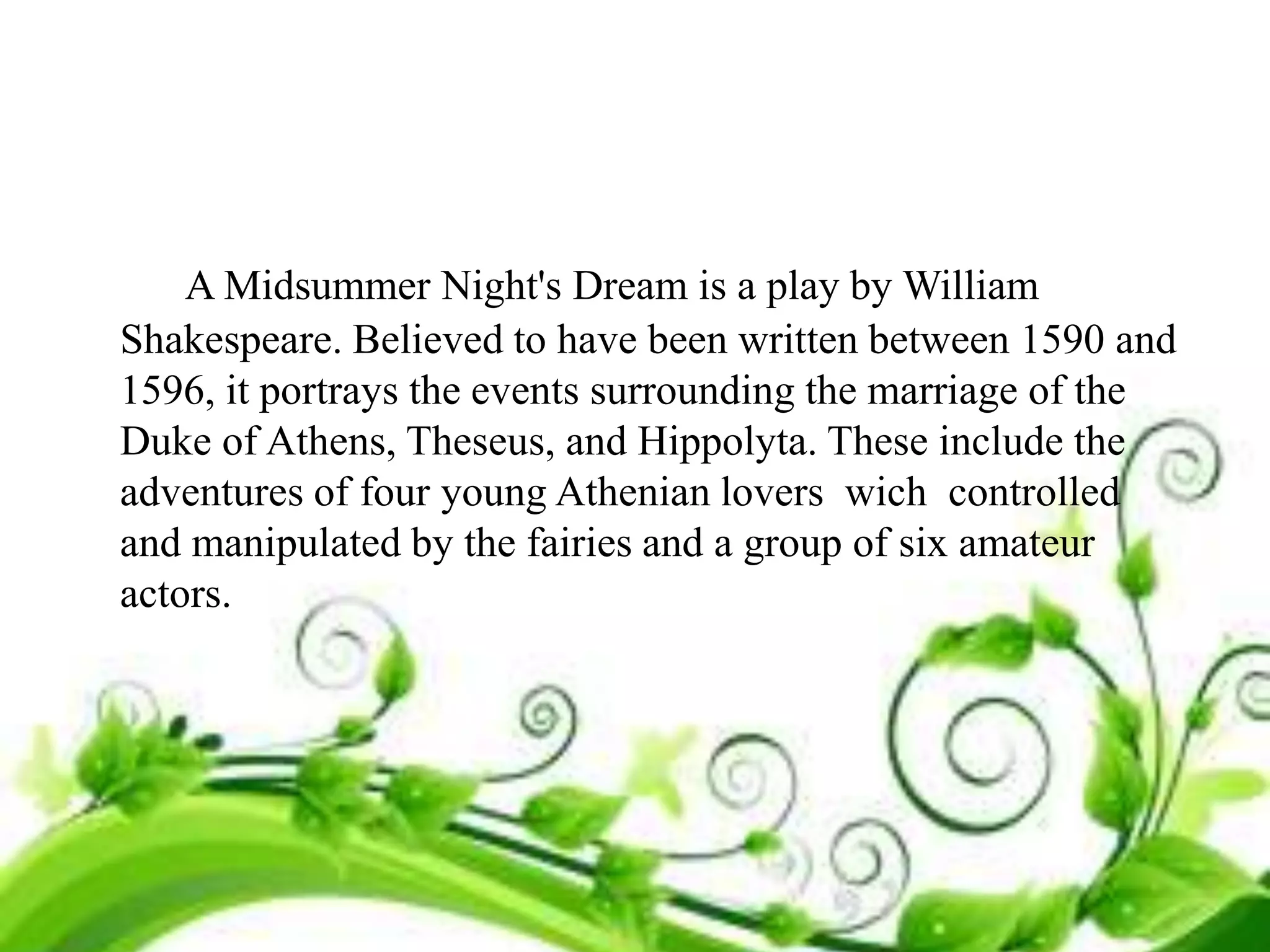 A midsummer night's dream | PPT