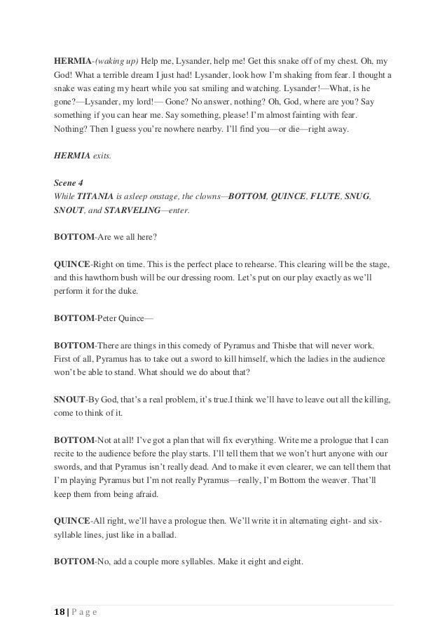 A Midsummer Night's Dream - Script