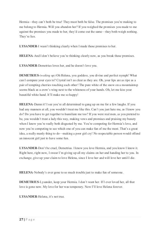 A Midsummer Night's Dream - Script