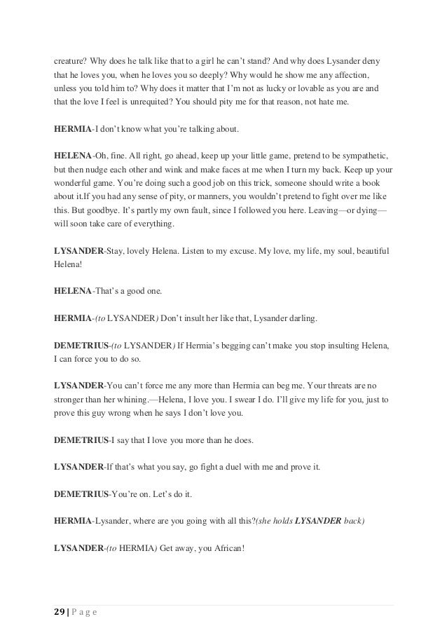 A Midsummer Night's Dream - Script