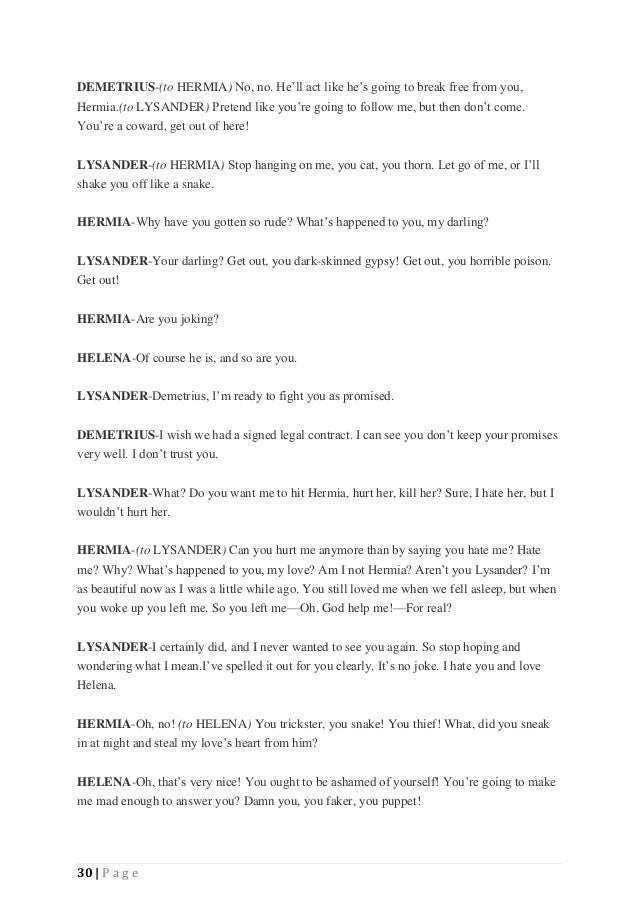 A Midsummer Night's Dream - Script