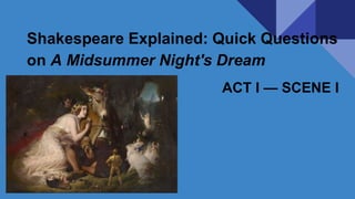 A midsummer night's dream | PPTX