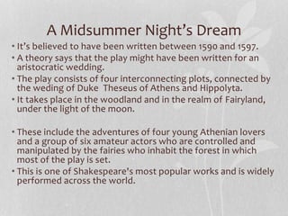A Midsummer Night’s Dream | PPT
