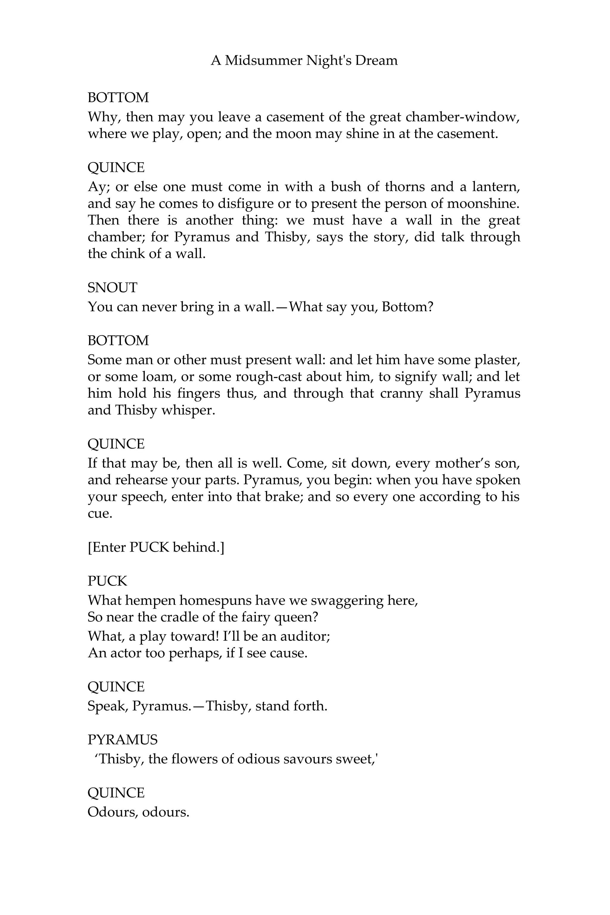 A midsummer nights dream - william shakespeare | PDF | Free Download