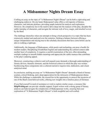 A Midsummer Nights Dream Essay.pdf