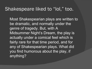 A midsummer night's dream review | PPT
