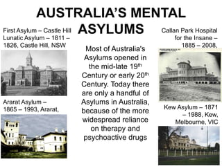 Cosi - Mental Asylums Through Time | PPTX