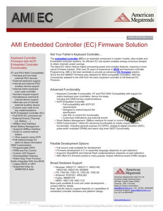 Ami embedded controller (ec) firmware solution | PDF