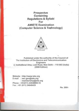 IETE CS Prospectus | PDF