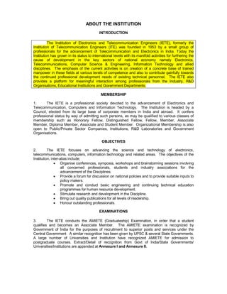 IETE CS Prospectus | PDF