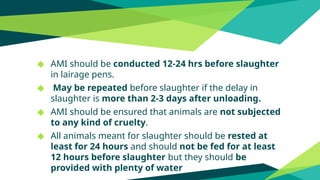 Ante mortem inspection of meat animals ppt | PPTX