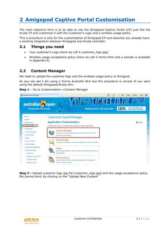 Amigopod+cp+customisation v1.0 | PDF | Web Development | Internet