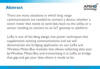 Amiho - Bridging the Gap with LoRa | PDF | Internet of Things | Internet