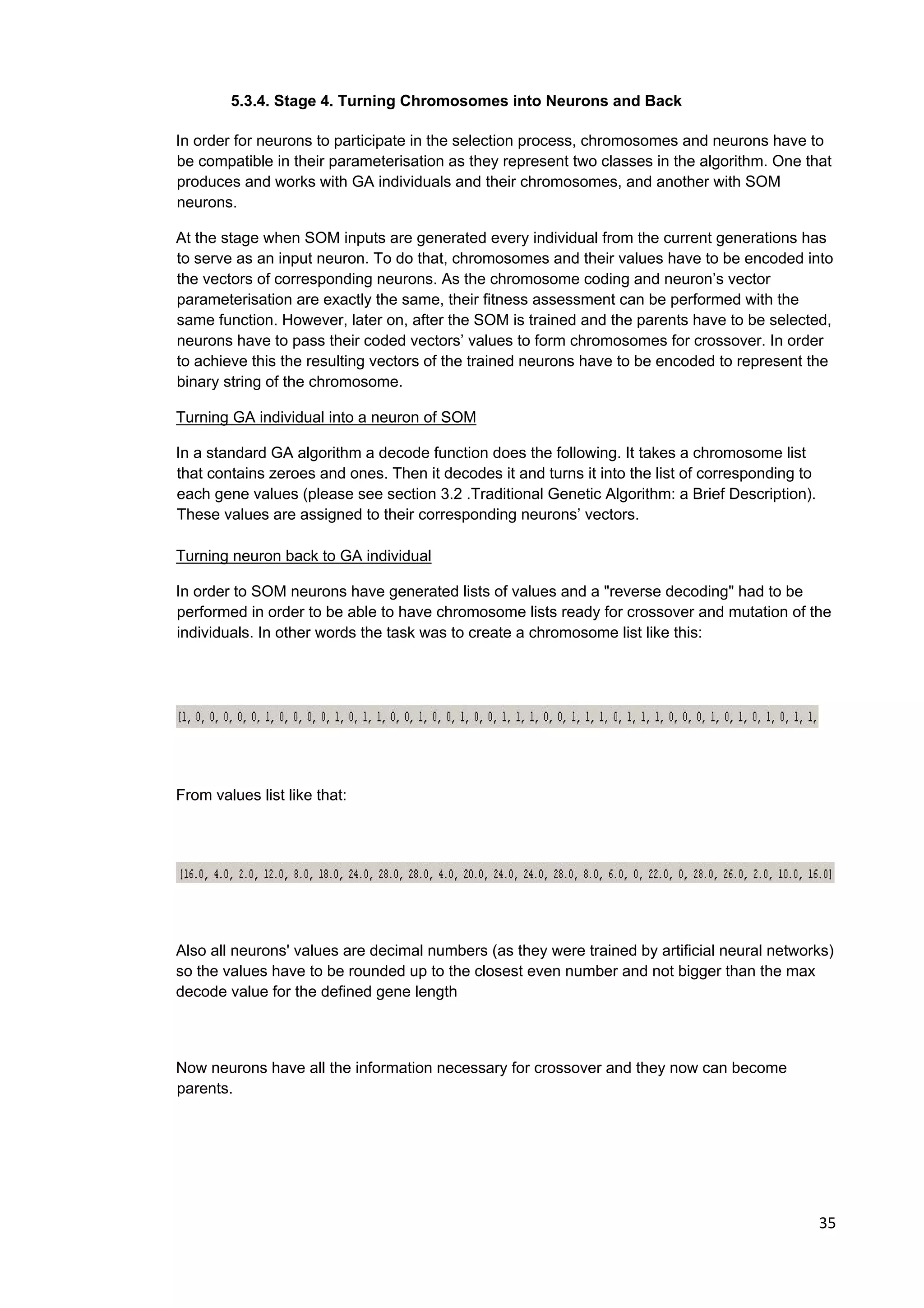 Amiina Bakunowicz_MSc Thesis_NEURAL SELF-ORGANISING MAPS AND GENETIC ALGORITHM: EVOLVING 3D ...