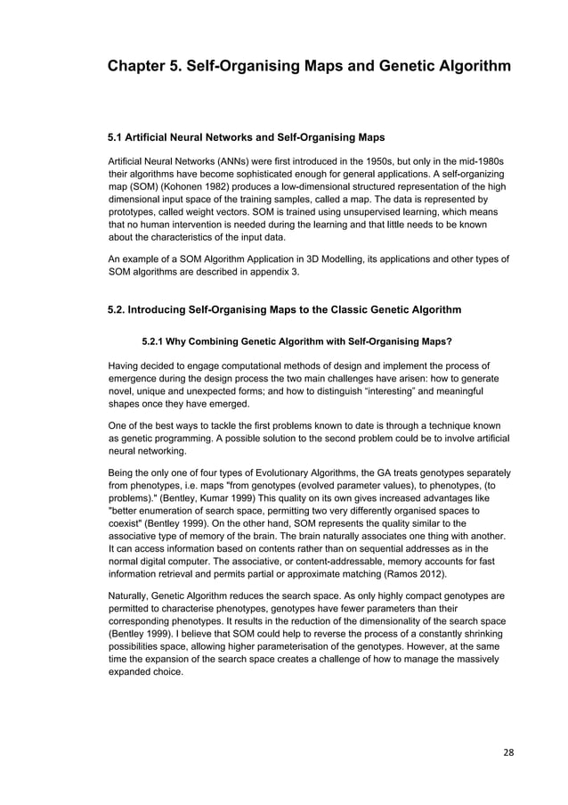 Amiina Bakunowicz_MSc Thesis_NEURAL SELF-ORGANISING MAPS AND GENETIC ALGORITHM: EVOLVING 3D ...