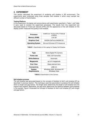 Soft Shadow Rendering based on Real Light Source Estimation in Augmented Reality | PDF