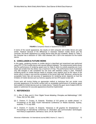 Rendering Process of Digital Terrain Model on Mobile Devices | PDF