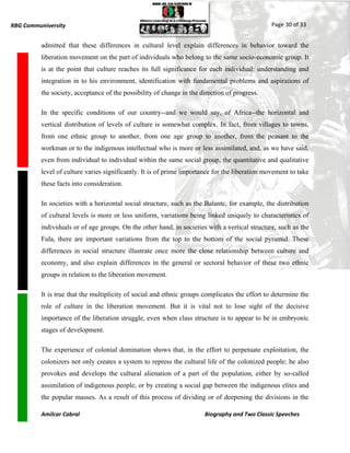 Amilcar Cabral, Biography and Two Classic Speeches | PDF