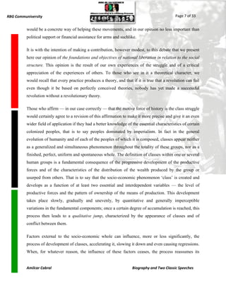 Amilcar Cabral, Biography and Two Classic Speeches | PDF