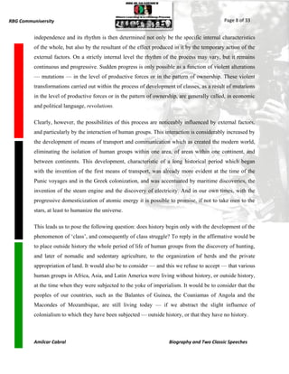 Amilcar Cabral, Biography and Two Classic Speeches | PDF