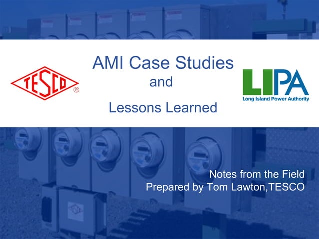 AMI Lessons Learned | PPT