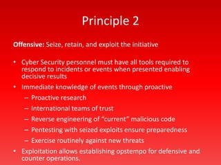 A military perspective on cyber security | PPTX