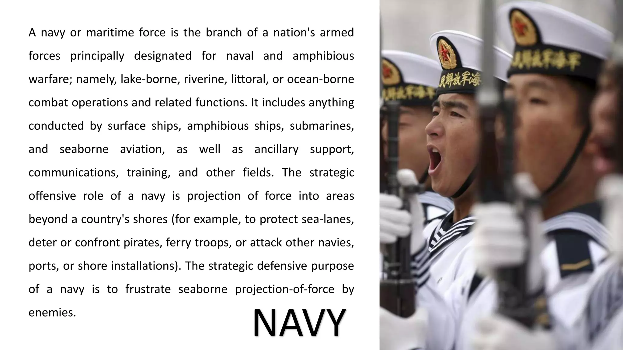 Military Forces descriptions | PPTX