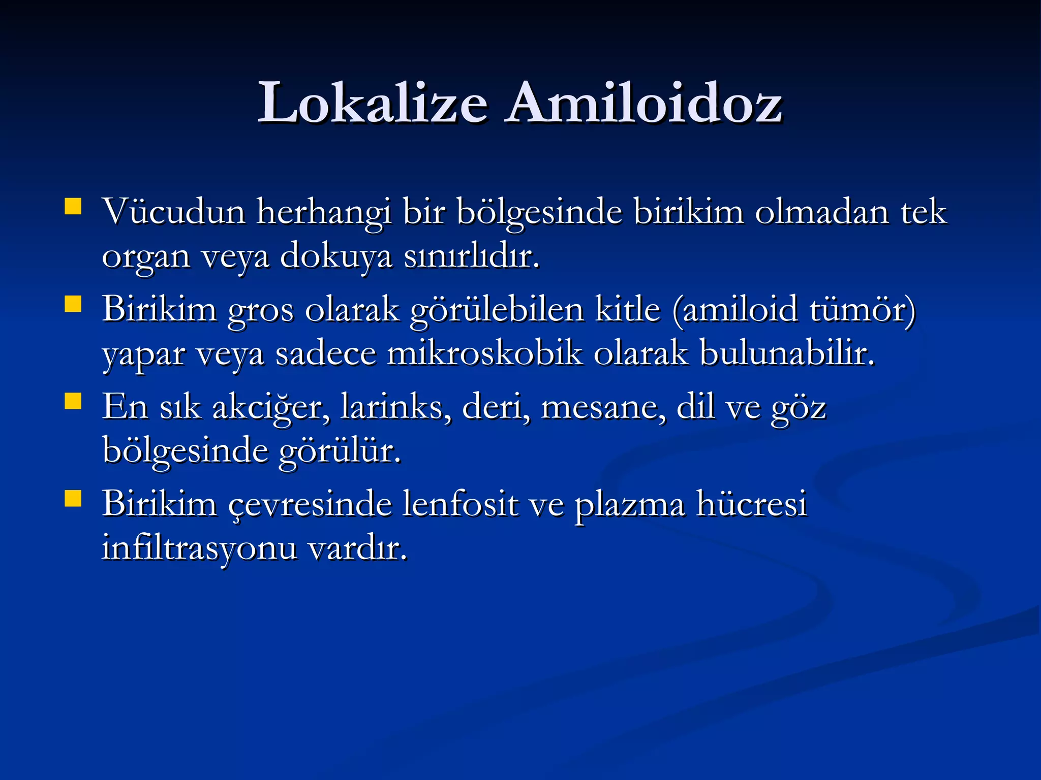 Amiloidoz (fazlası için www.tipfakultesi.org ) | PPT