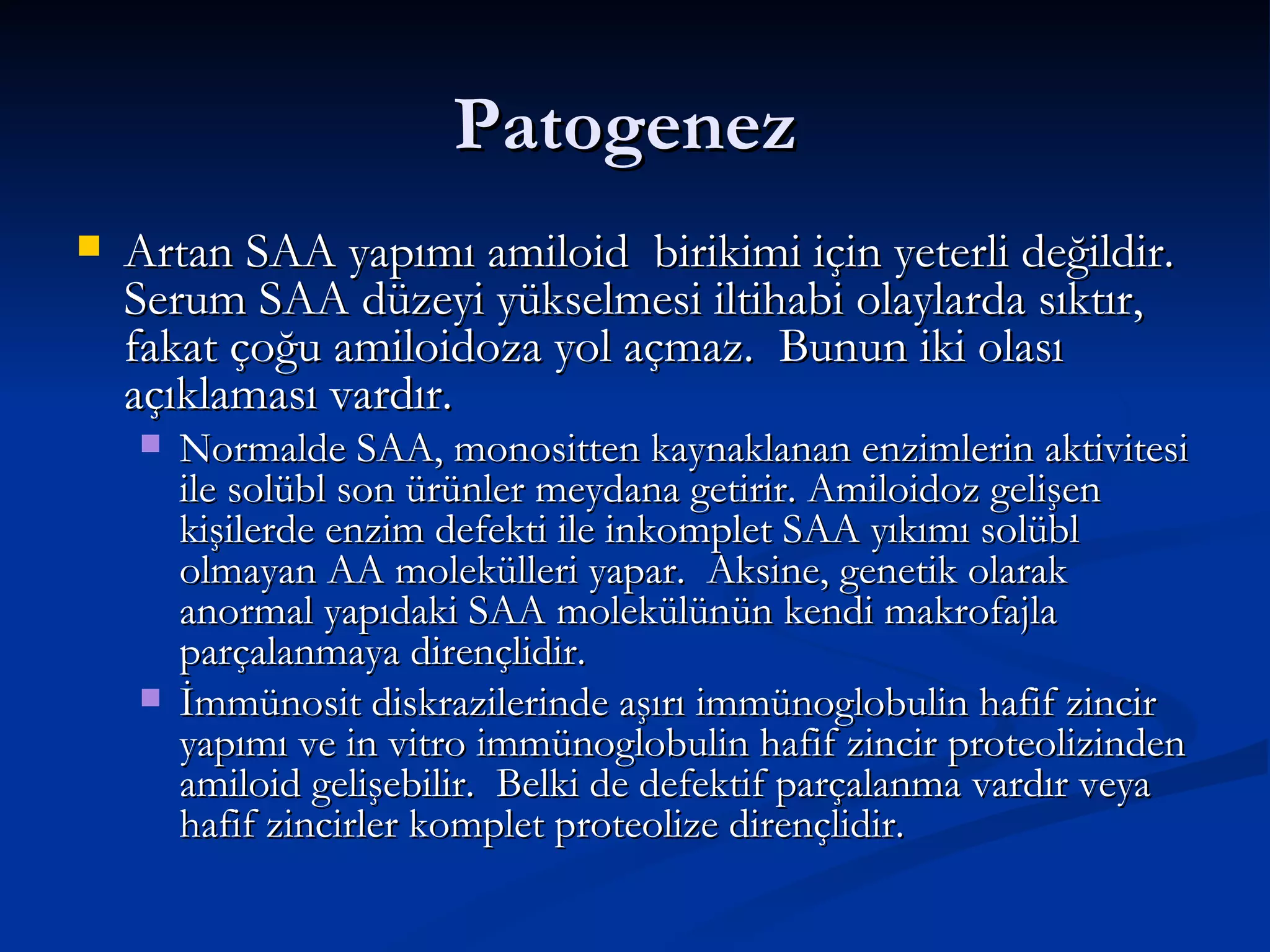Amiloidoz (fazlası için www.tipfakultesi.org ) | PPT