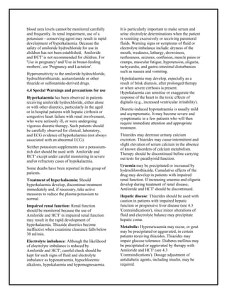 Amiloride hydrochloride 2.5mg and 25mg hydrochlorothiazide tablets smpc ...